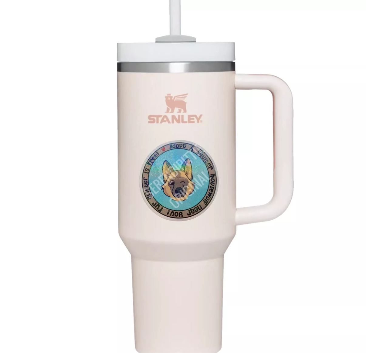 German Shepherd Dog Sticker, Micro Glitter Effect, Kawaii GSD Rescue K ...